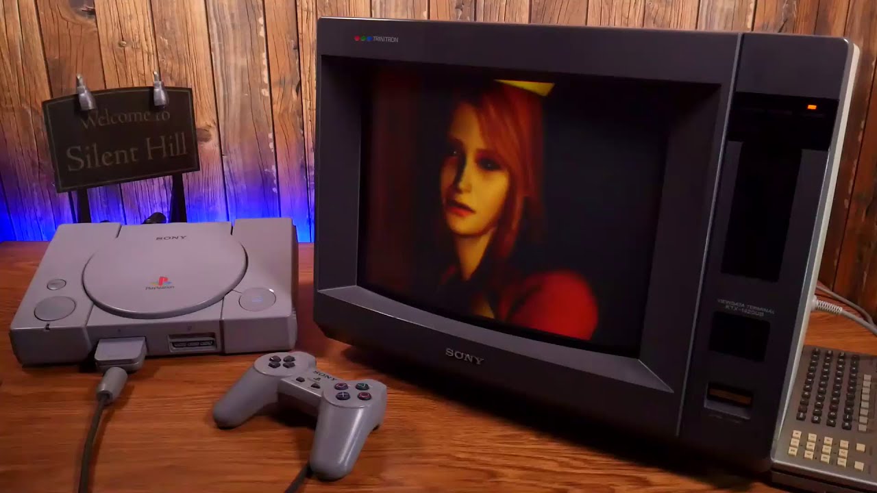 Silent Hill (PS1) Sony Trinitron KTX-1420UB Viewdata pt2 livestream ⚠ ...