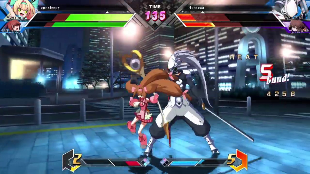 BLAZBLUE CROSS TAG BATTLE_Platinum/Celica vs Linne/Haku - YouTube