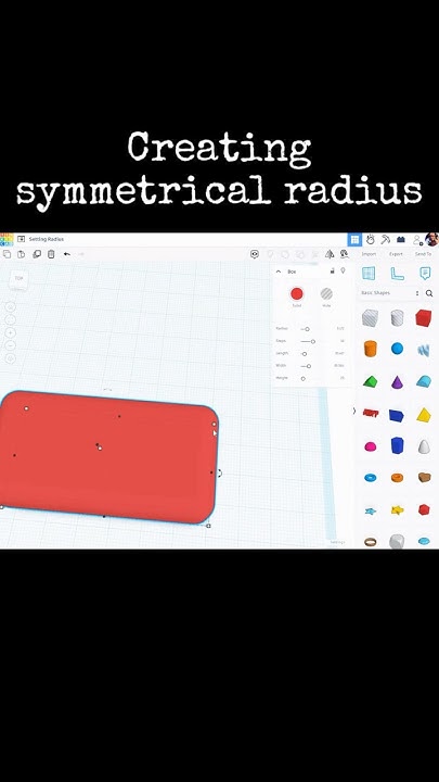 TinkerCAD Tips! Creating a Symmetrical Radius. #tinkercad #caddesign #3dprintable #3dprinting ...