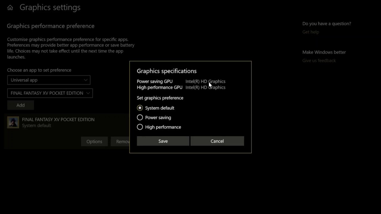 Force Window 10 to use dGPU - กำหนดให้วินโดวส์ 10 ใช้การ์ดจอแยก - YouTube