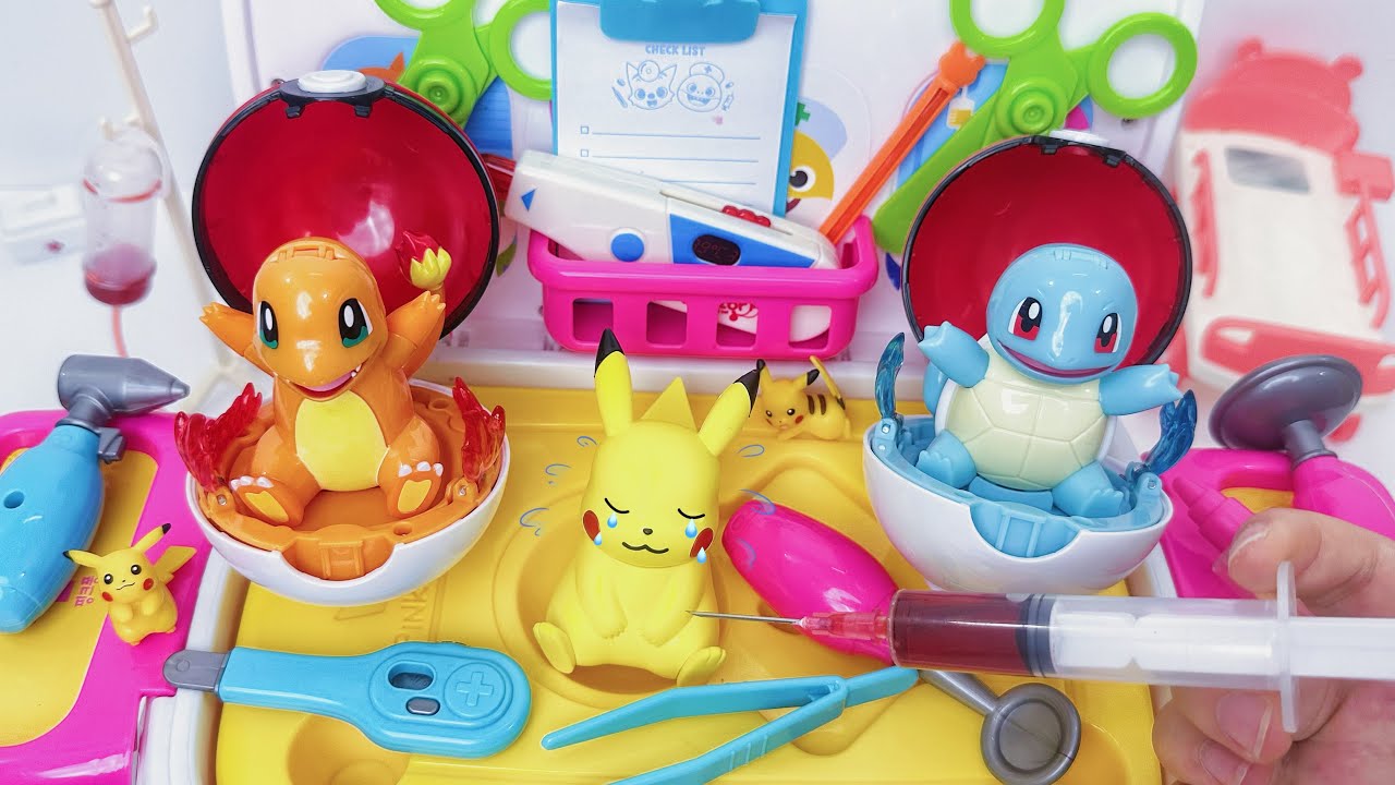 【🌟Toy ASMR🌟】 💖 9💉Pokémon Potty training Toy& Doctor ASMR | Pikachu ...