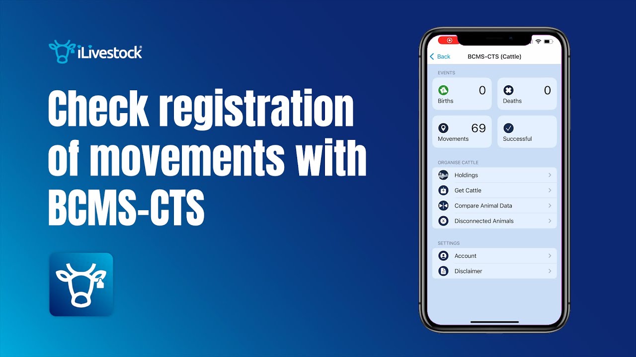 Check registration of movements with BCMS-CTS | iLivestock - YouTube
