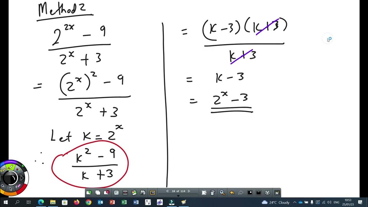 Simplifying Exponential Expressions involving addition and subtraction ...