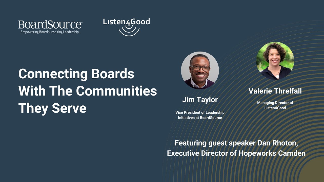 Connecting Boards With The Communities They Serve - YouTube