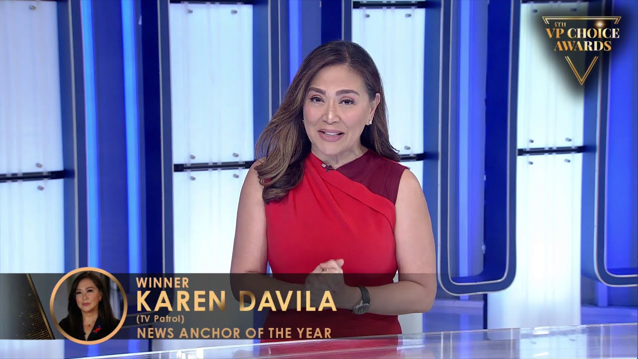 4th VP Choice Awards - Karen Davila (News Anchor of the Year) - YouTube