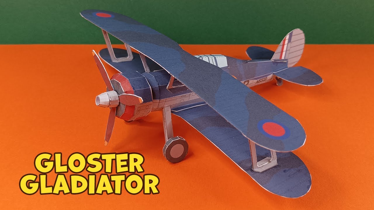 Gloster Gladiator MkII Paper Plane | How to Make Paper Airplane Model ...