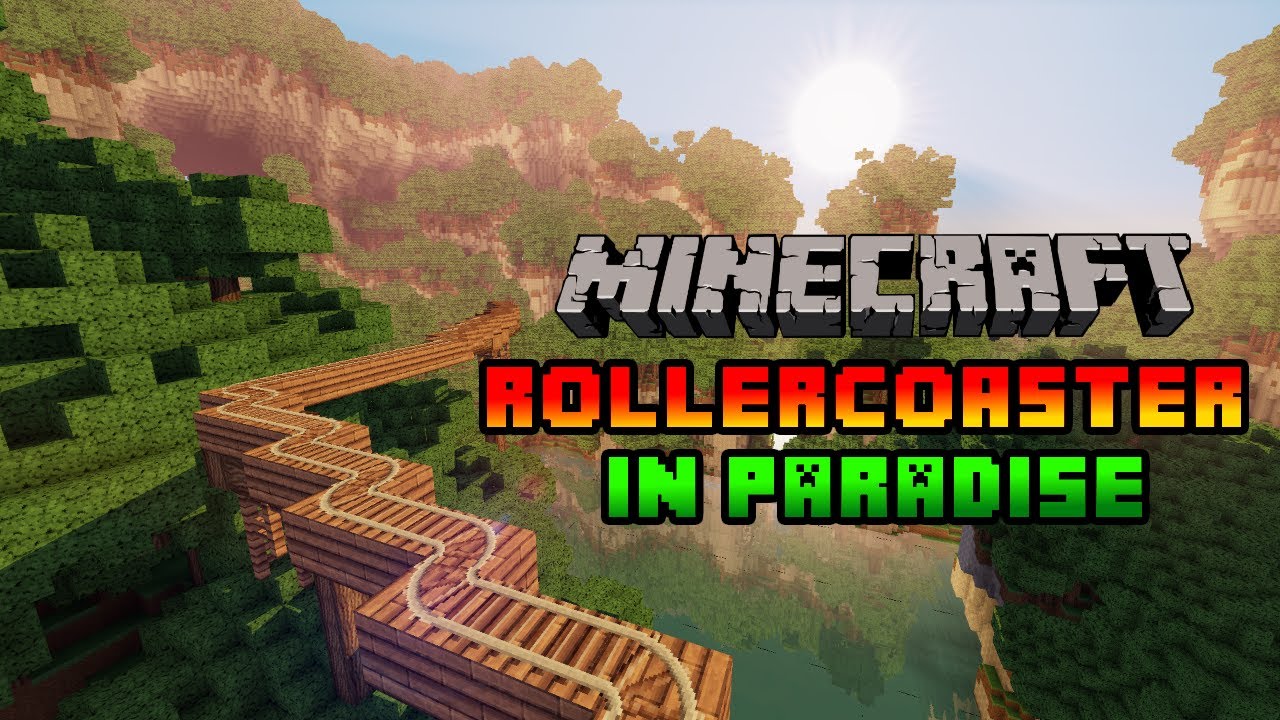 Minecraft Roller Coaster in Paradise | EPIC Rollercoaster Ride (HD ...