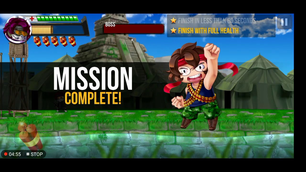 Ramboat 2 stage 1 of 10 game play - YouTube