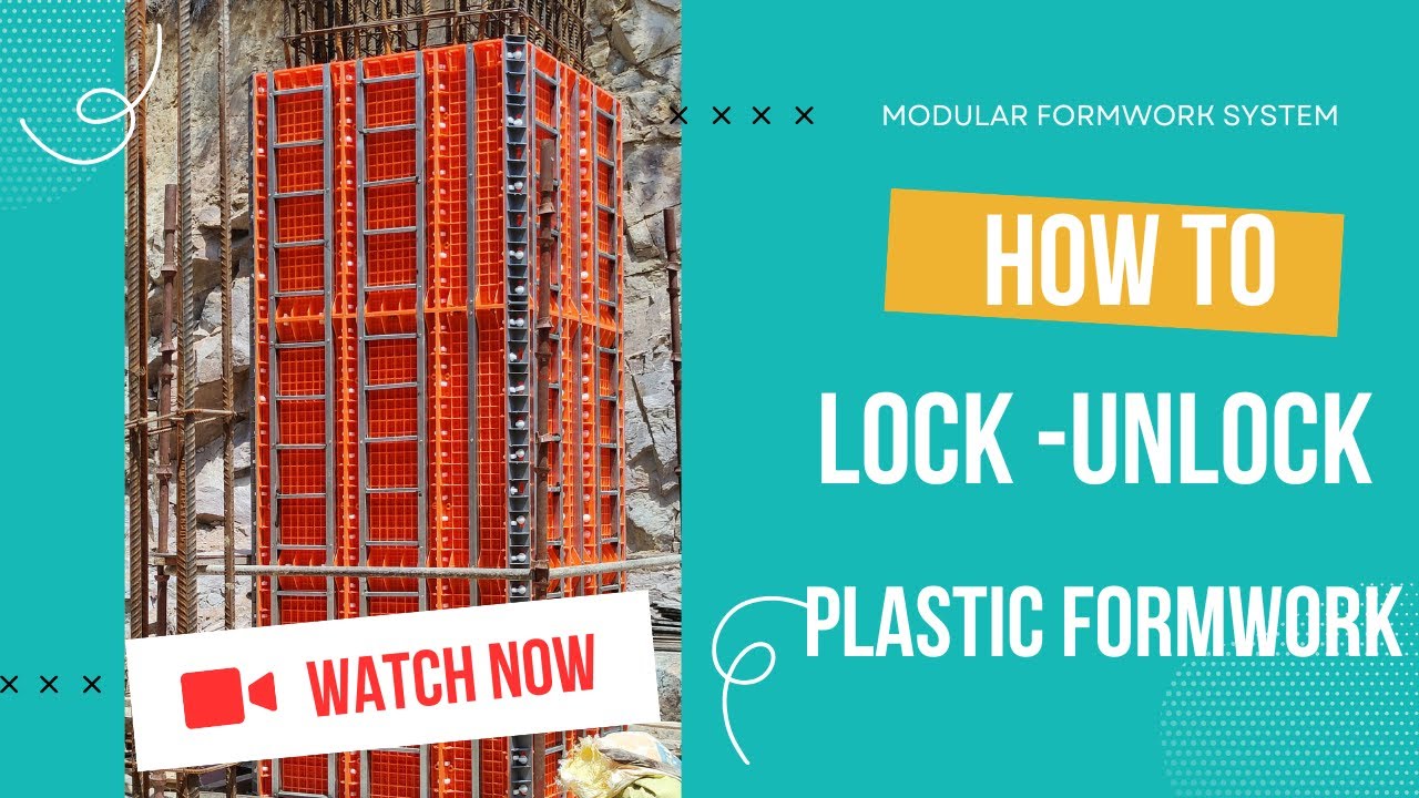 Fast and Easy Plastic Column Formwork System - YouTube