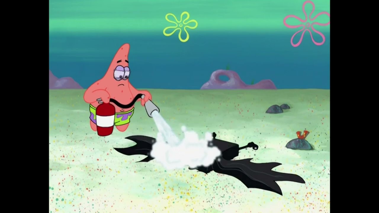 Patrick Using Fire Extinguisher on Batman SpongeBob for 10 Hours - YouTube