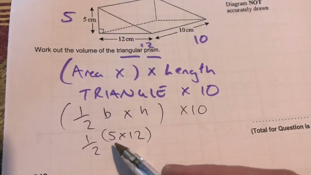 GCSE volume exam question - YouTube