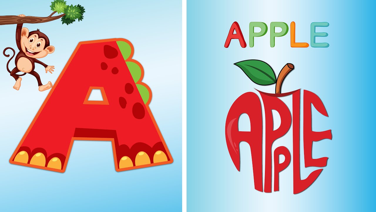 Phonics Song with Animation | A For Apple | ABC Alphabet Song Nursery ...