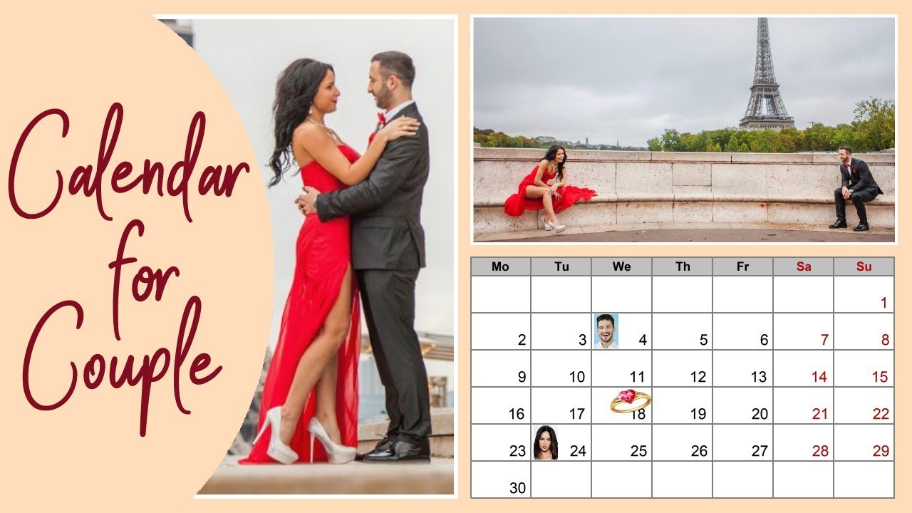 Calendar for Couple - Don’t Miss a Day to Hug! - YouTube