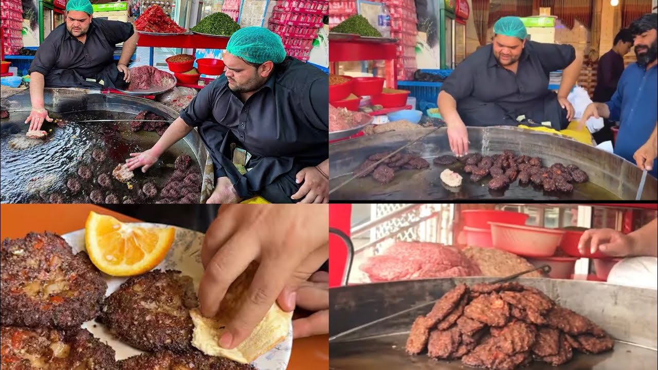 World’s Most Famous Afghan Chapli Kabob 😋 | Adam Khan Pizza Kebab ️ ️ ...