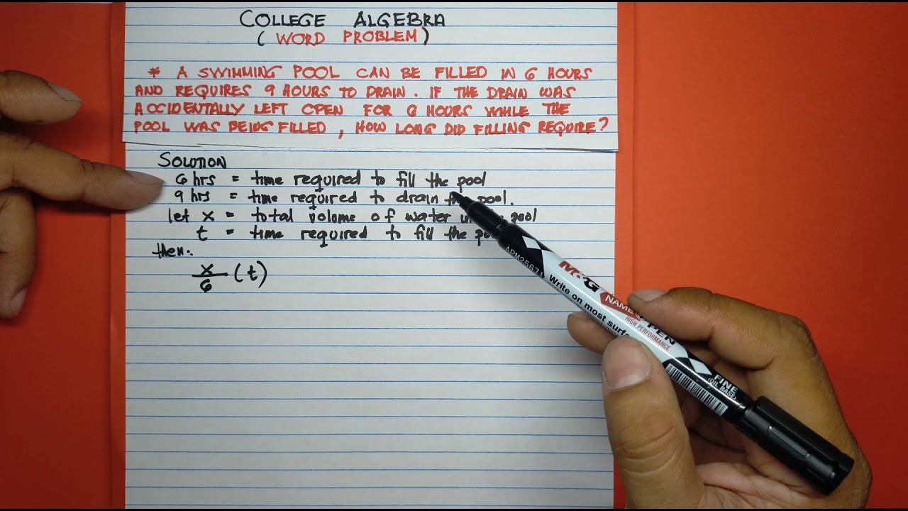 COLLEGE ALGEBRA WORD PROBLEM ABOUT RATE PROBLEM mathtutorials COLLEGE ALGEBRA WORD PROBLEM ABOUT RATE PROBLEM mathtutorials