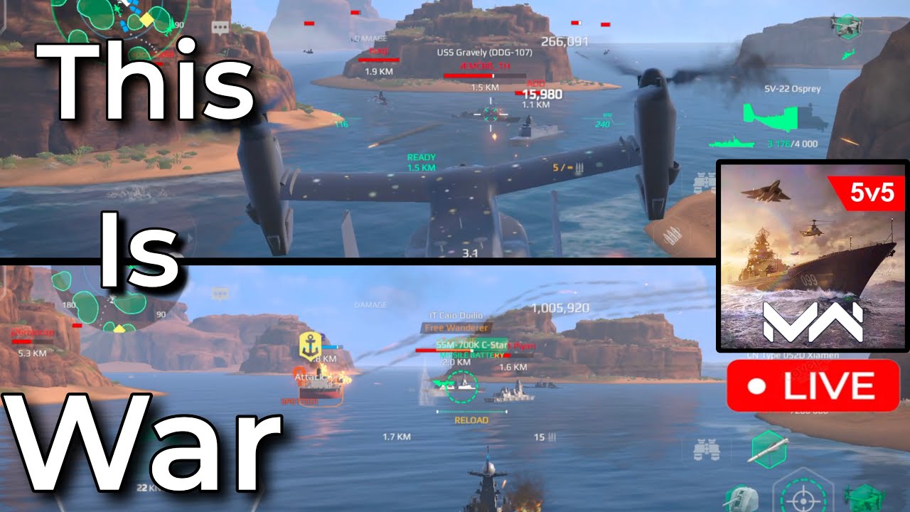 This Game Gives War Vibes! Modern Warships Live Gameplay. - YouTube
