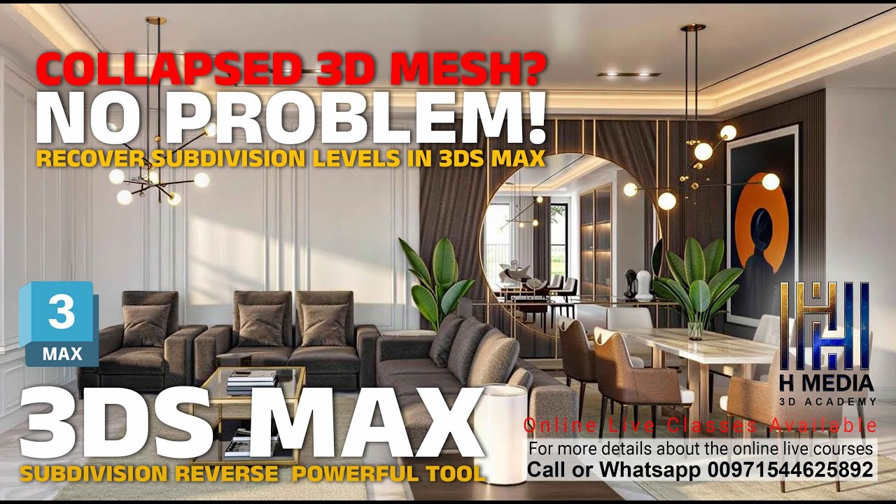Collapsed Mesh? No Problem! Recover Subdivision Levels In 3ds Max - YouTube