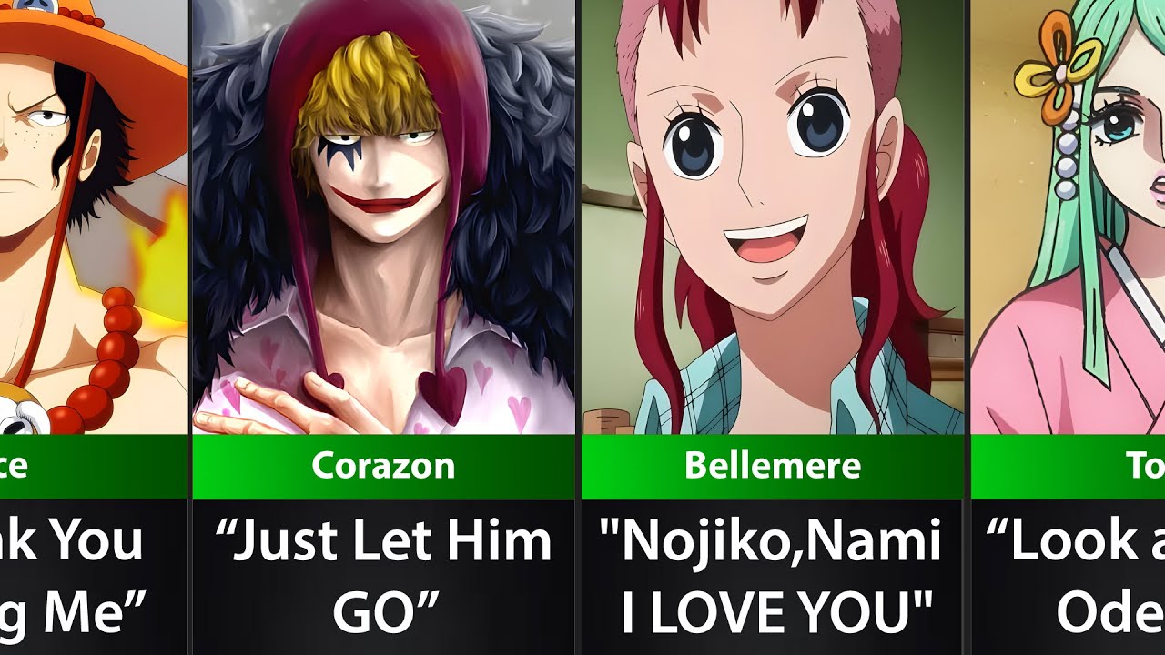 Last Words of One Piece Characters - YouTube