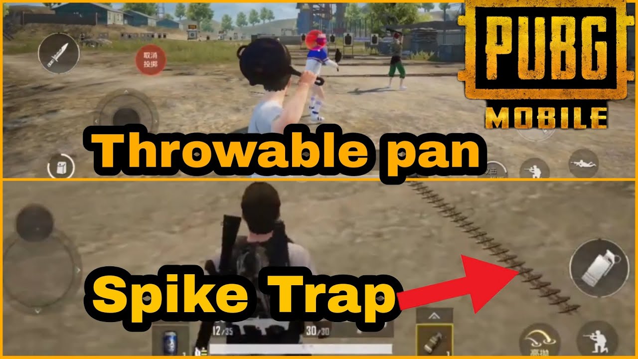 Spike Trap & Throwable Pan 😱😱।pubg mobile । 1.0.1 update। - YouTube