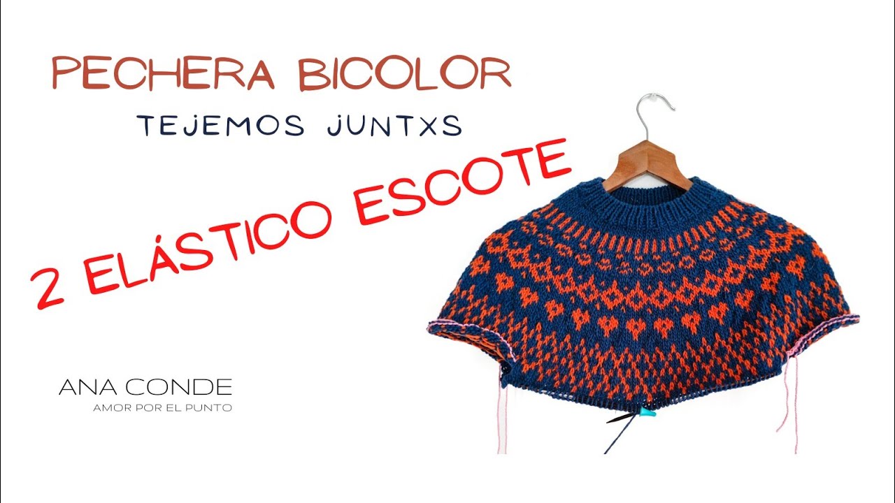Tejer Pechera Bicolor Top-Down - YouTube