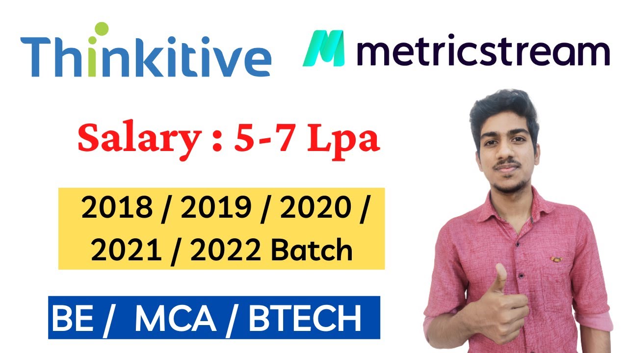 Thinkitive Recruitment 2021 | Metricstream Off Campus Drive | BE/BTECH/MCA Freshers Hiring - YouTube