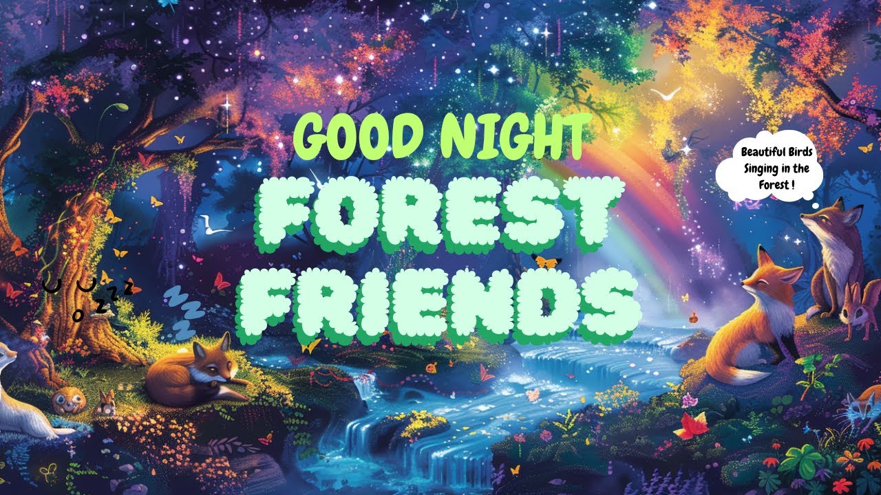 Good Night Forest Friends🦊 Bedtime Story with 1Hour Soothing Piano and ...