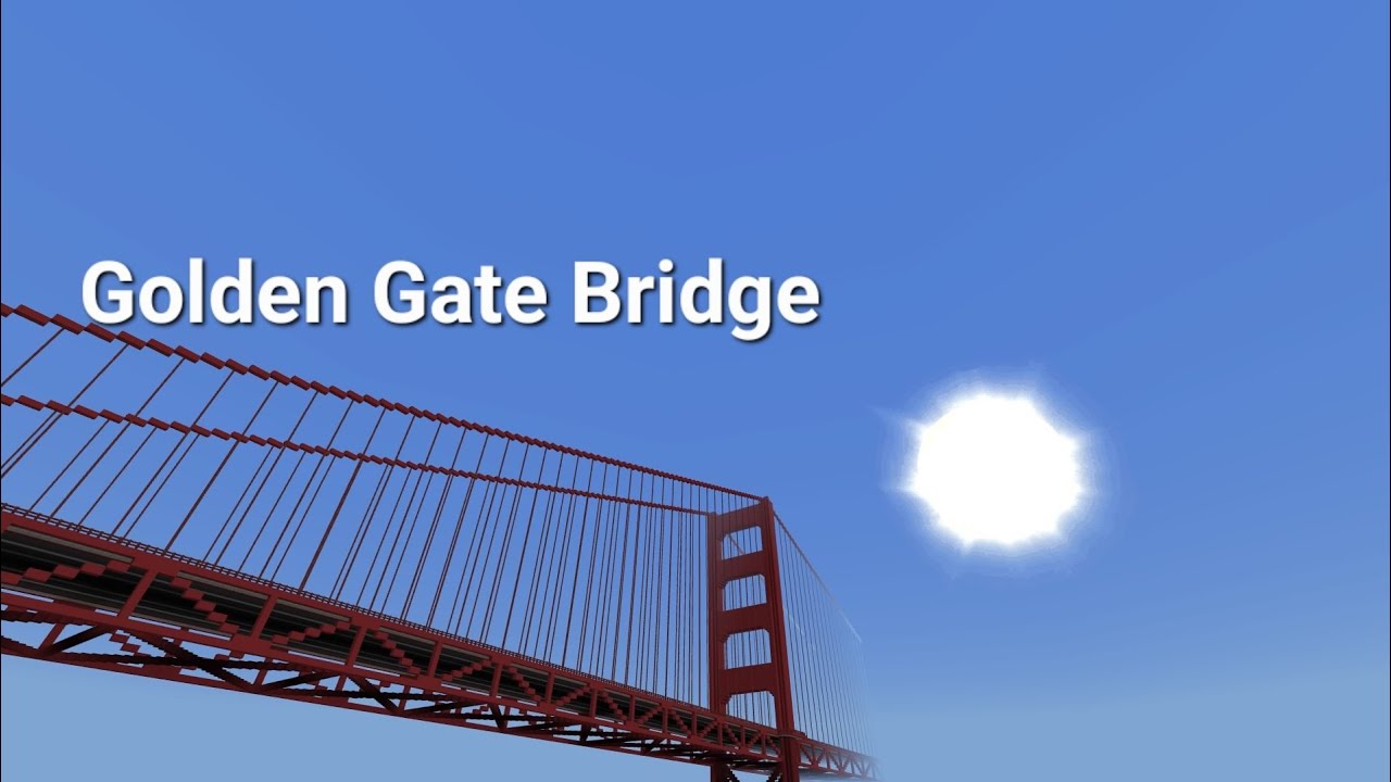 how to build the Golden Gate Bridge minecraft tutorial - YouTube