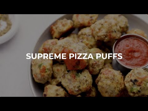 Supreme Pizza Puffs Recipe (keto + low carb)