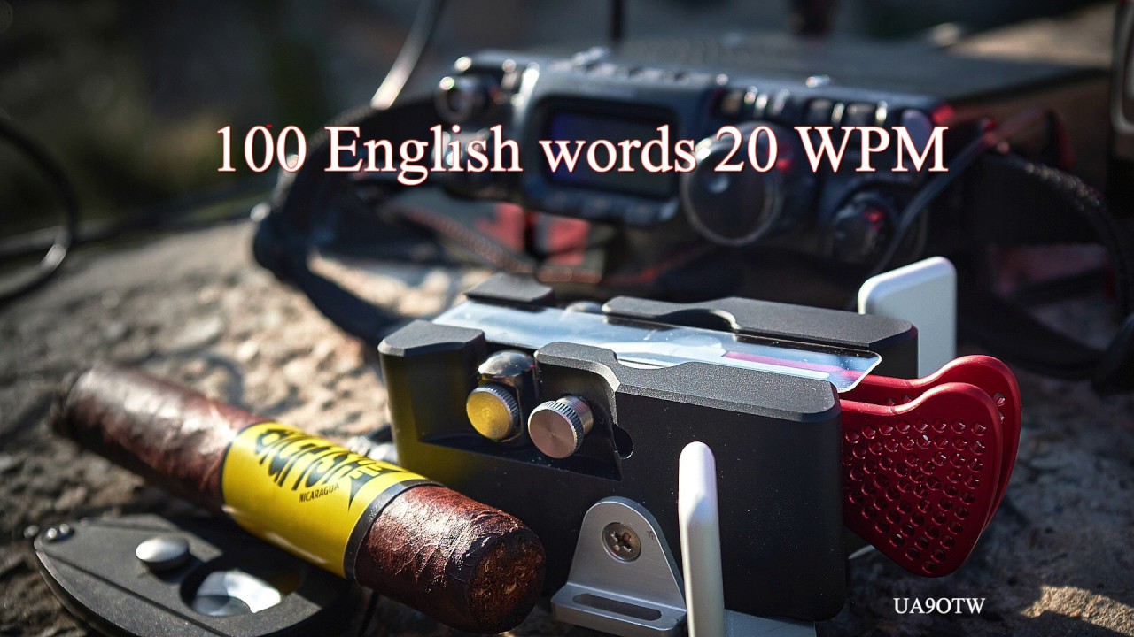 100 words 20 WPM (Morse code practice) - YouTube