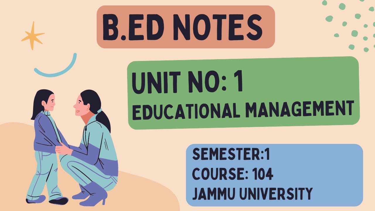 B.Ed Sem 1 | Jammu University | Course No: 104 | Unit 1 Notes ...