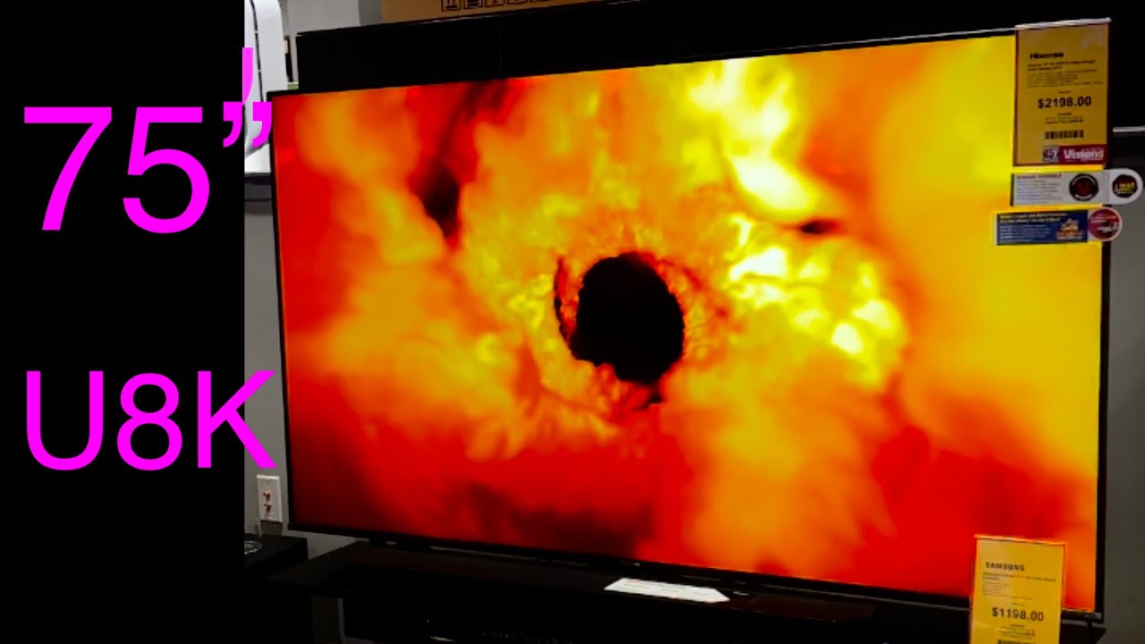 Hisense ADS-PRO U8K(Store mode) 🫶🏻🥸U8N 75”Screen. Glossy fiery QD-OLED ...
