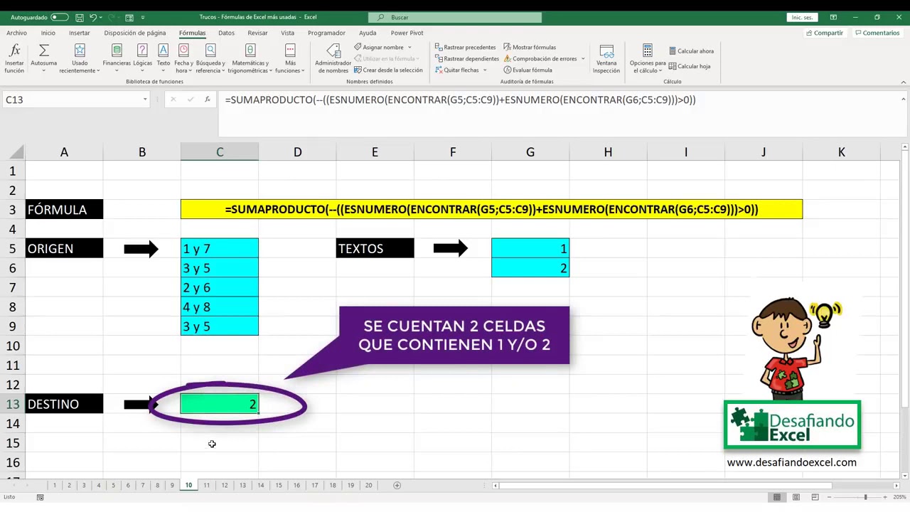 FÓRMULAS DE EXCEL MÁS USADAS - YouTube