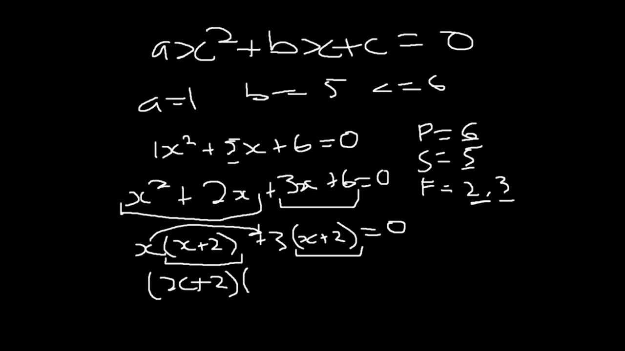 Factoring Method Of Solving Quadratic Equations Youtube