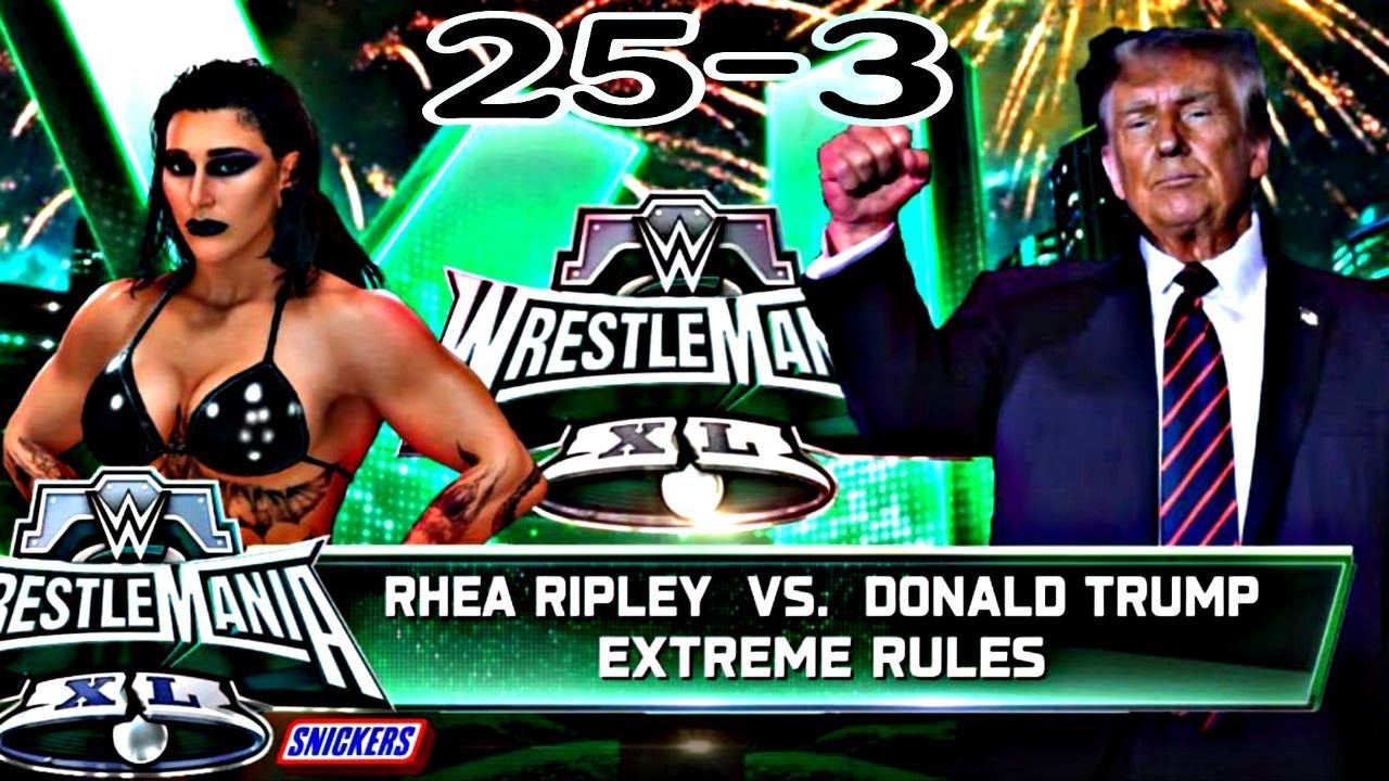 "WWE 2K2025: Rhea Ripley vs Donald Trump - Epic Simulation Match | Play ...