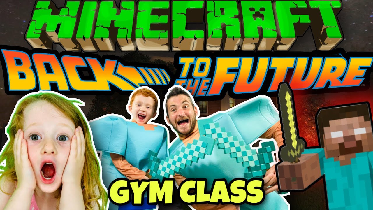 Kids Workout! MINECRAFT BACK TO THE FUTURE Gym Class! (Video Game ...