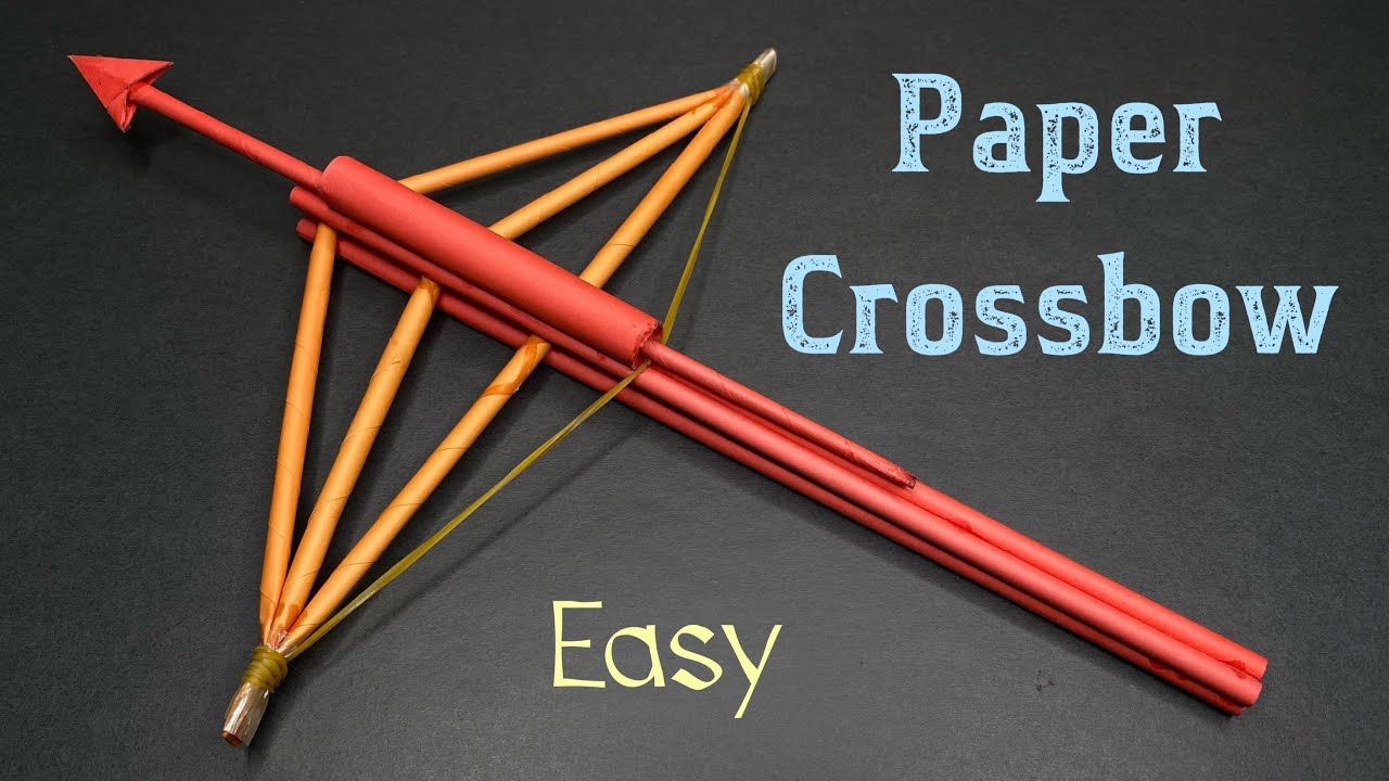 How to make a Paper Crossbow Easy | How to make a Paper Gun | Ashraful ...