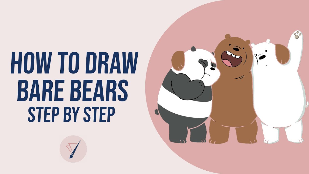 How to draw bare bears step by step - easy to draw bare bears - YouTube