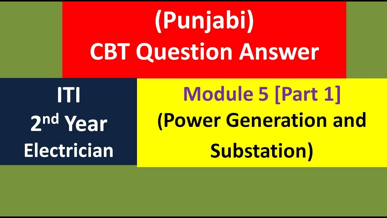 Electrician ITI 2nd Year New Syllabus (Power Generation and Substation ...