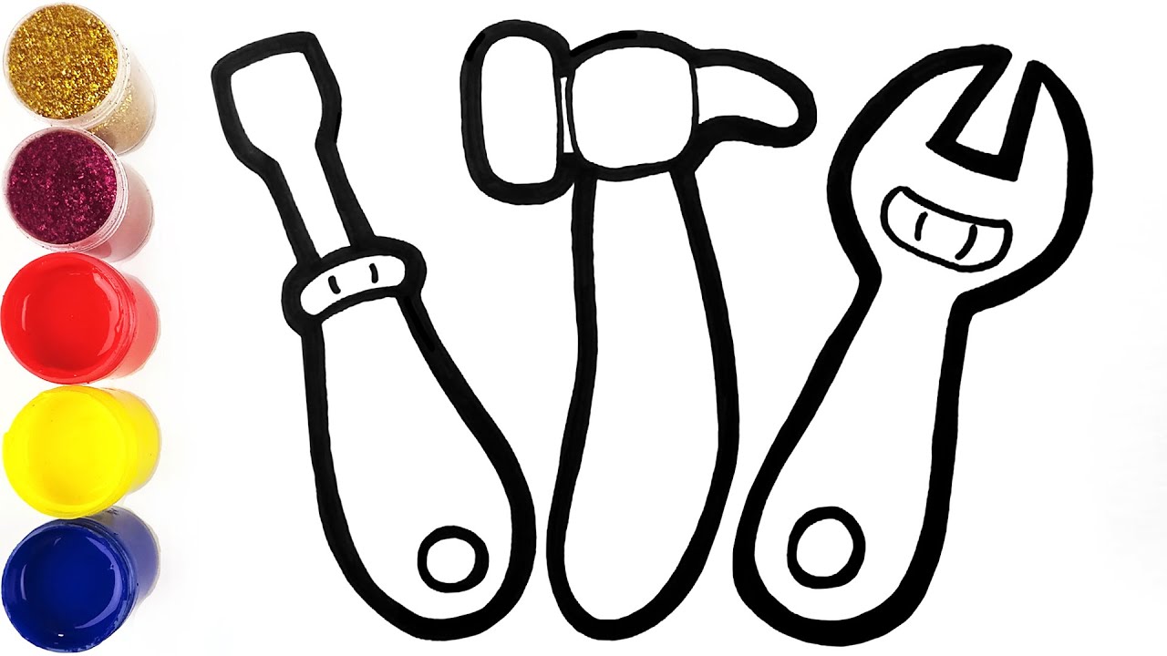 Glitter Toy Repair Tools Coloring and Drawing Art Video - YouTube