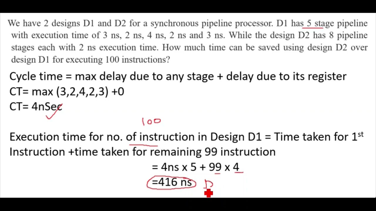 5 stage pipeline and 8 stage pipeline synchronous pipeline processor ...