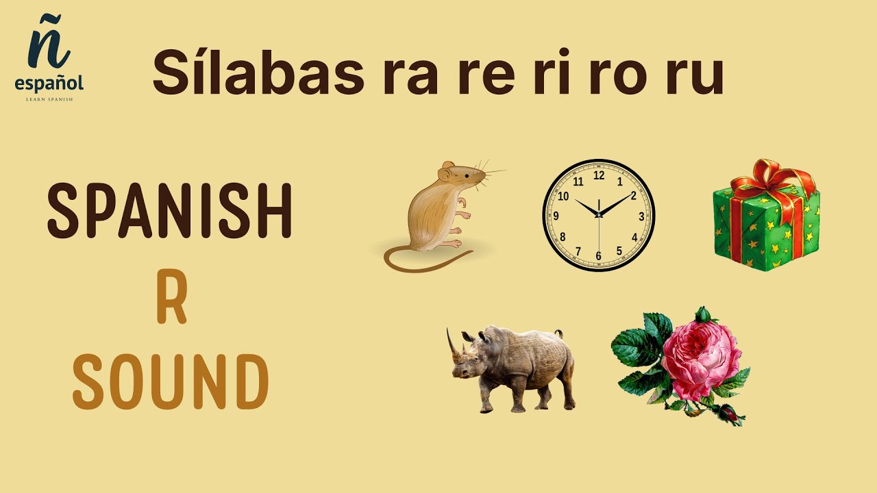 Spanish Pronunciation "R" sound - Sílabas ra re ri ro ru - YouTube