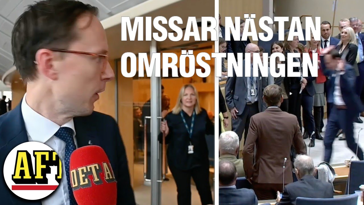 Missar nästan omröstningen – står i intervju - YouTube