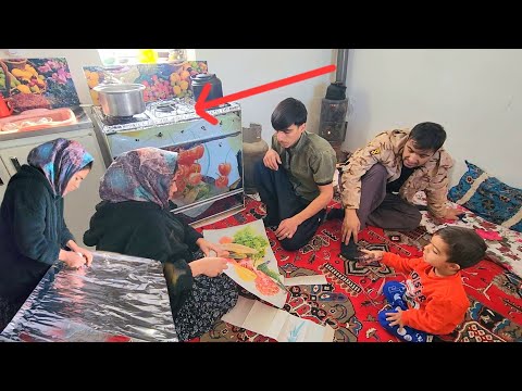 ❄️🚰 Filling water tanks with snow and🔧 Replacing gas stove foil and stickers