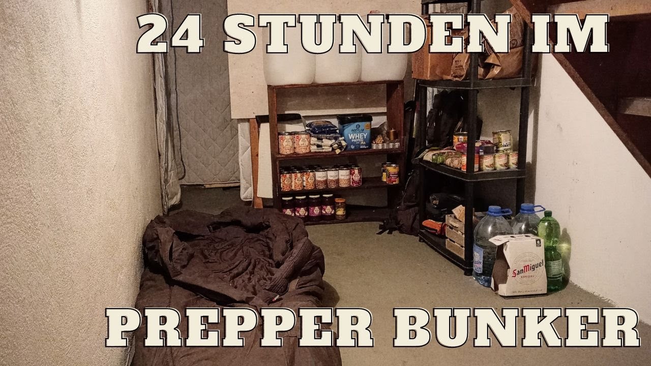 24 Stunden im Prepper Bunker überleben | Zombie Apokalypse | Schutzraum Prepperkeller - YouTube