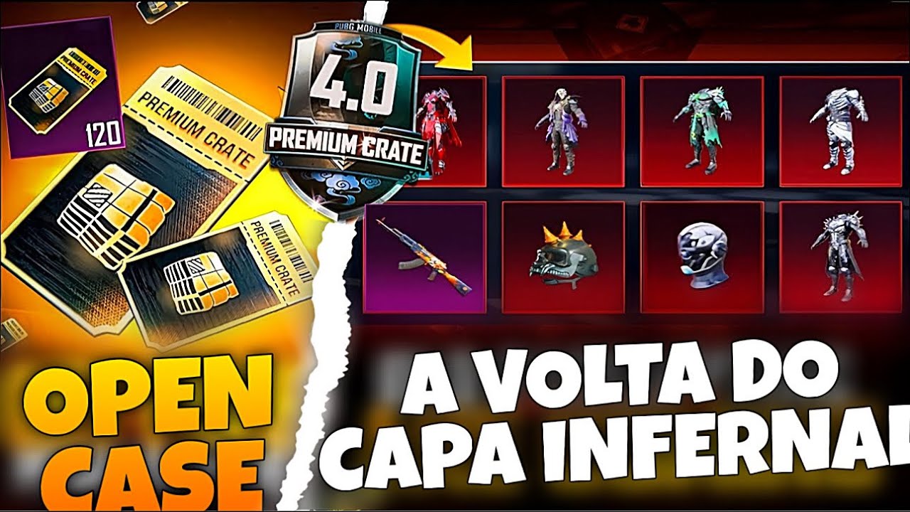 OPEN CASE NOVA CAIXA PREMIUM | A VOLTA DO CAPA INFERNAL PUBG MOBILE ...