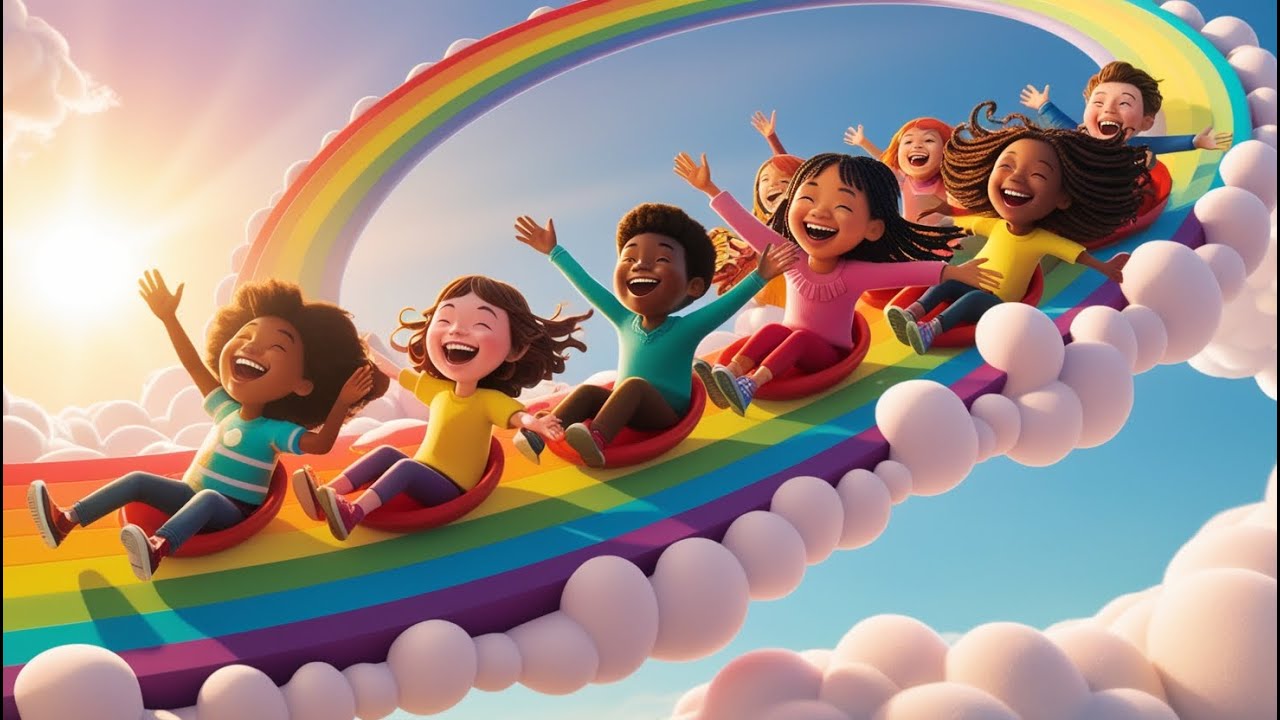 The Rainbow Slide is a fun and colorful kids' song that celebrates the ...