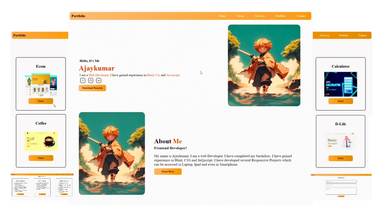 How to Create Responsive Portfolio Website Using Html, CSS and ...