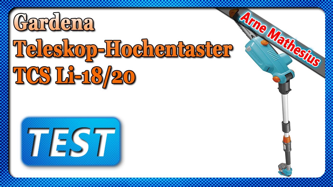 Gardena Teleskop-Hochentaster TCS Li-18/20 - YouTube