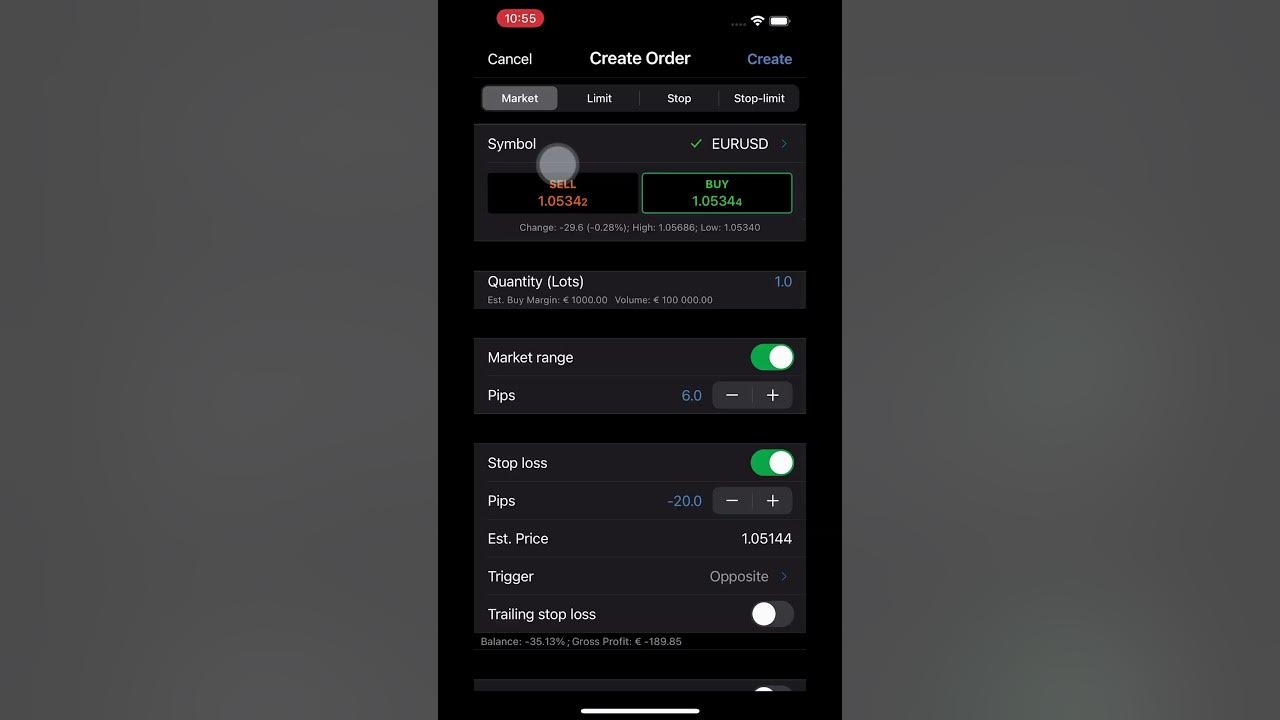Set triggers for your stop loss in cTrader - YouTube