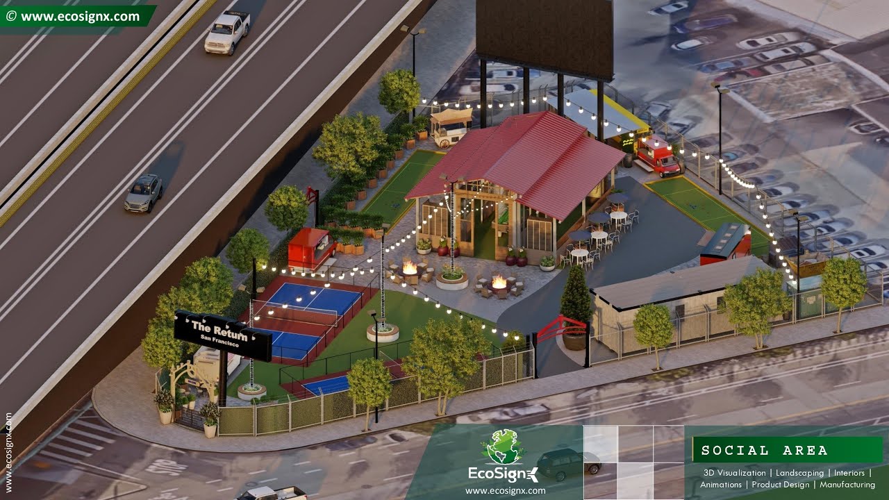 Social Event Design | Outdoor Space Design | Gathering Area | 3D Design ...